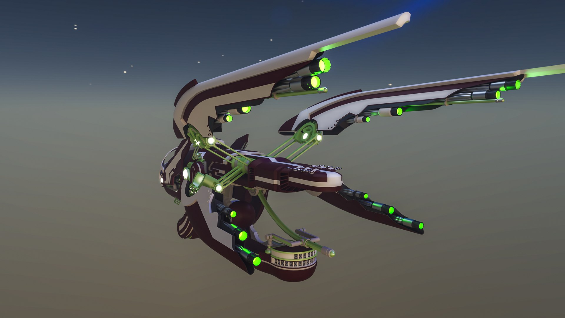 Spaceship Airship Space 3D - TurboSquid 1607410