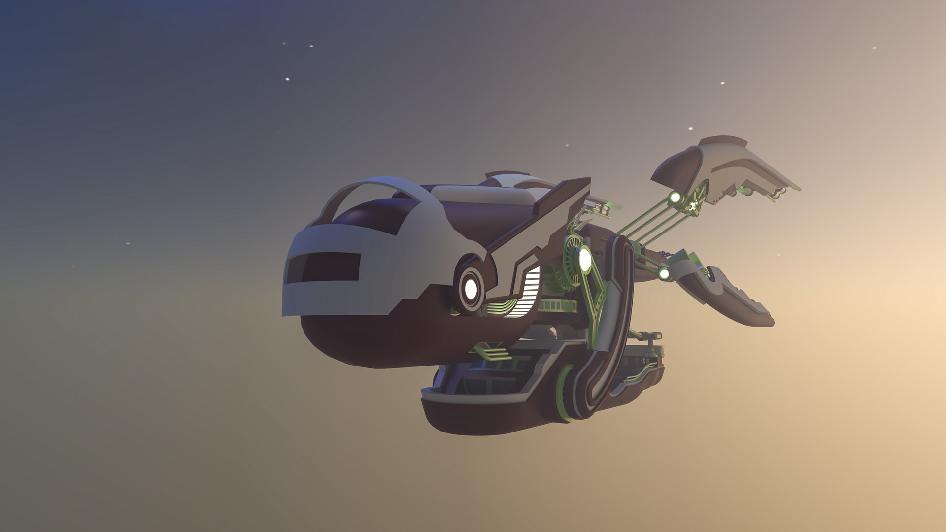 Spaceship Airship Space 3D - TurboSquid 1607410