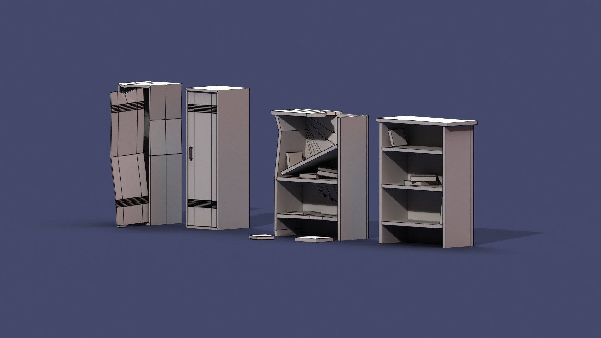 Apocalyptic Cupboard Bookcase 3D Model - TurboSquid 1626538