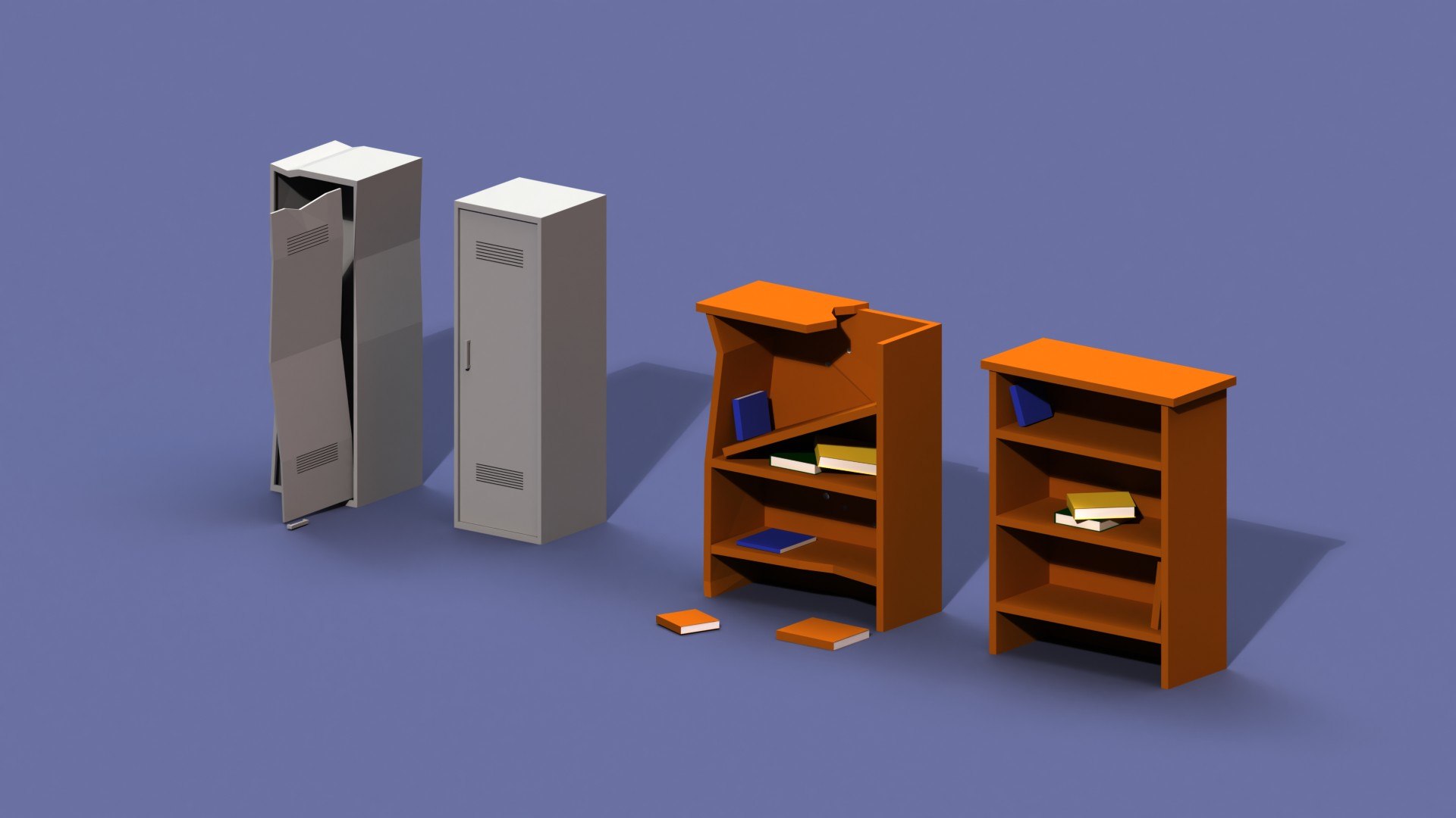 Apocalyptic Cupboard Bookcase 3D Model - TurboSquid 1626538