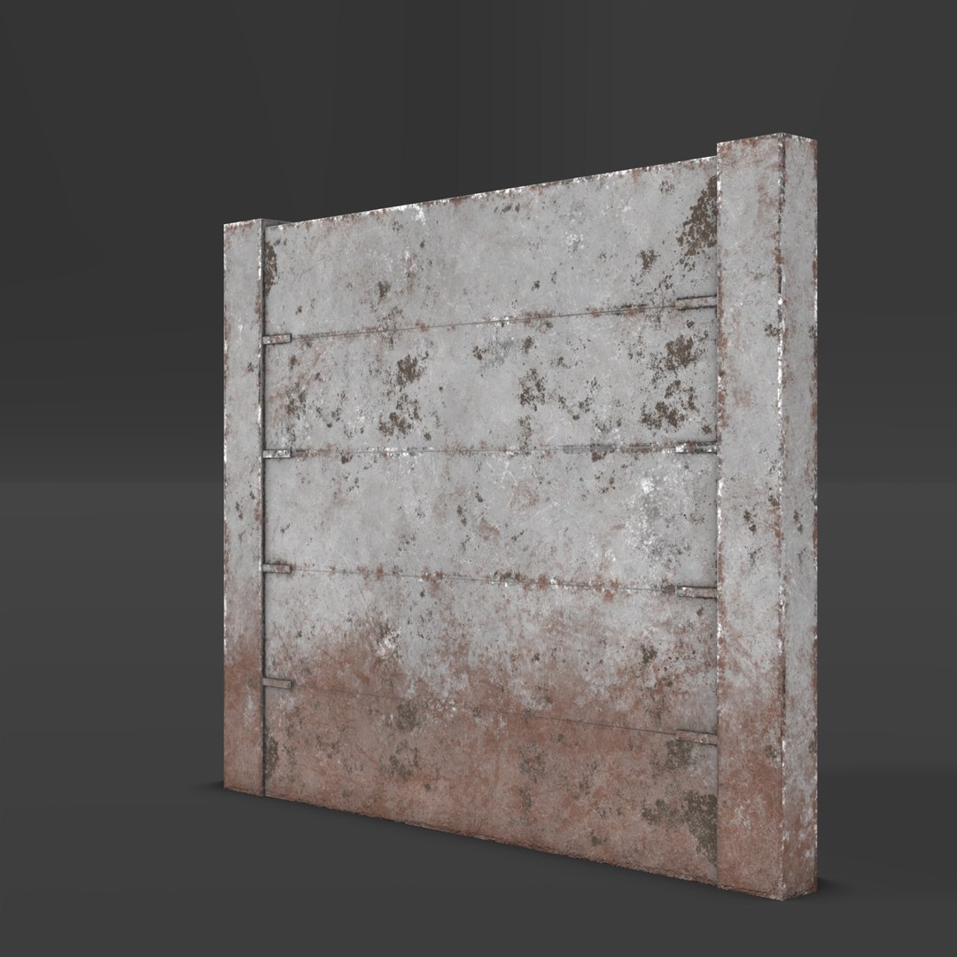 3D Concrete Wall - TurboSquid 1433129