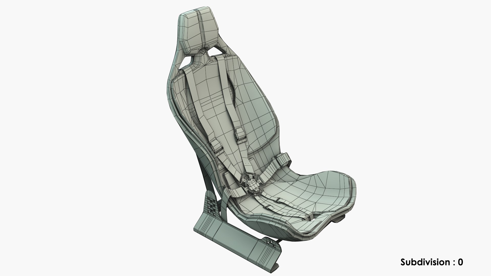 3D racing seat model - TurboSquid 1356680