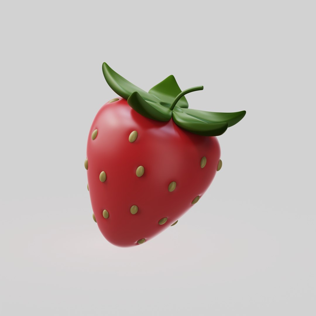 Free 3D Stylized Strawberry 3d Model Model - TurboSquid 2392819