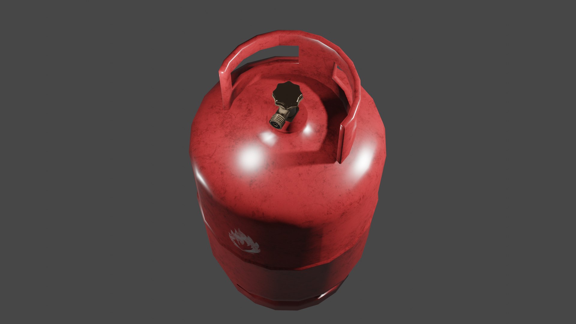 3D Gas Cylinder Blue and Red model - TurboSquid 1959505
