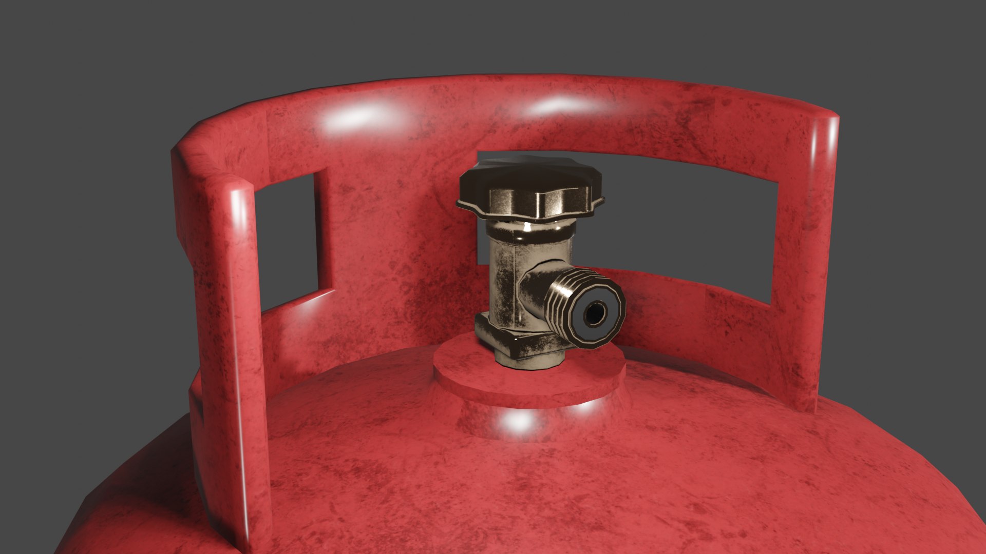 3D Gas Cylinder Blue and Red model - TurboSquid 1959505