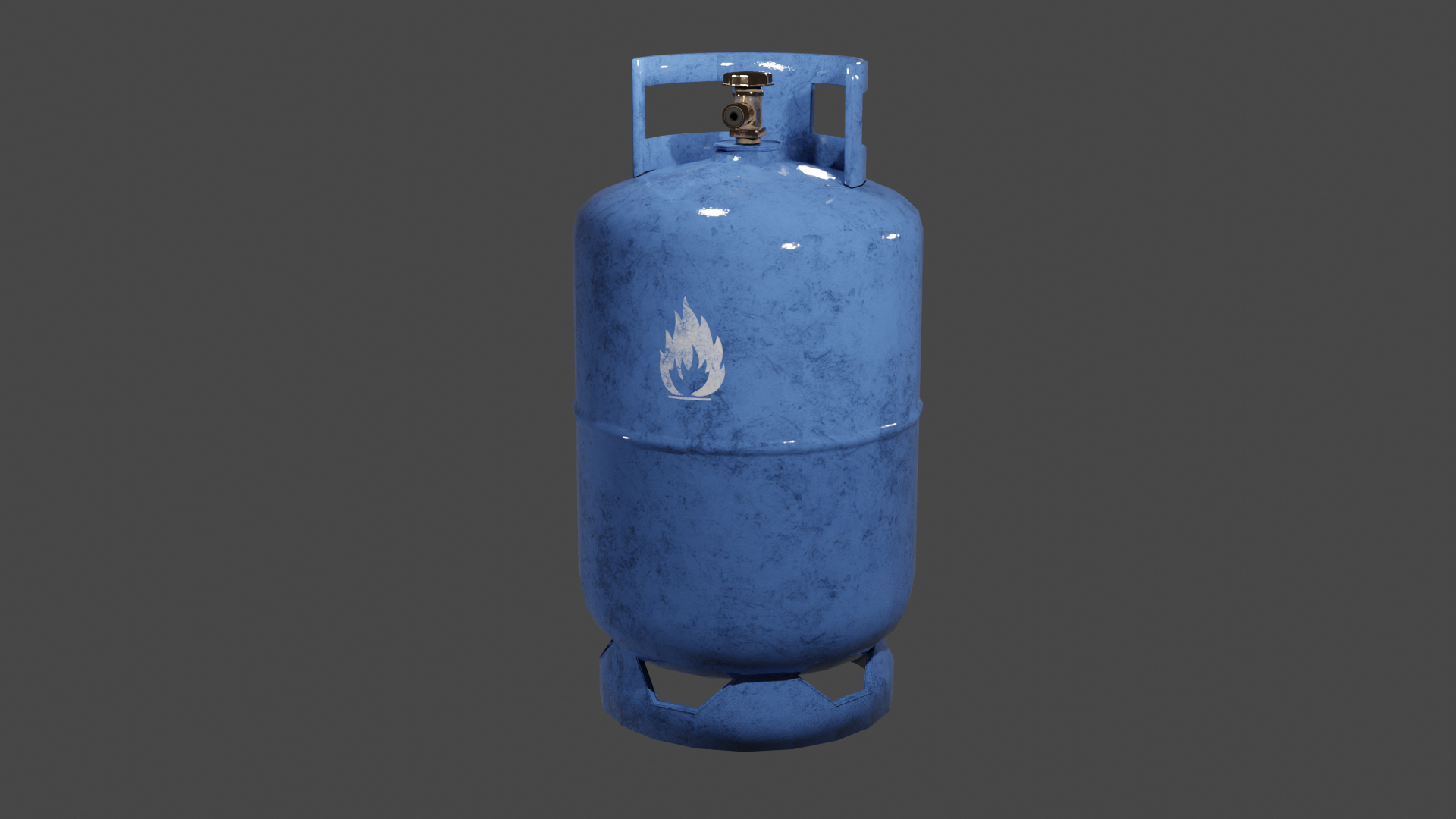 3D Gas Cylinder Blue and Red model - TurboSquid 1959505