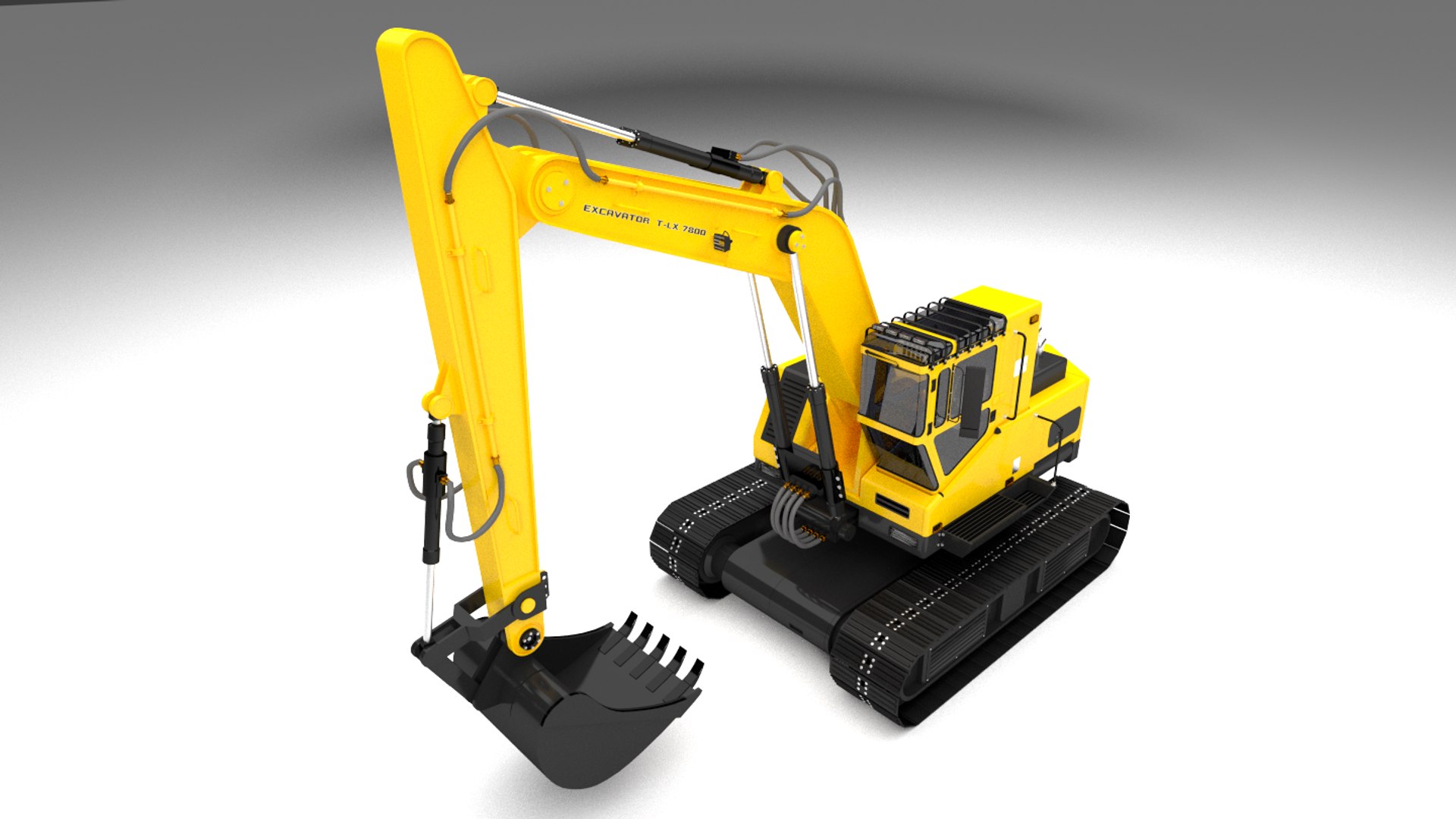 Excavator Construction Obj