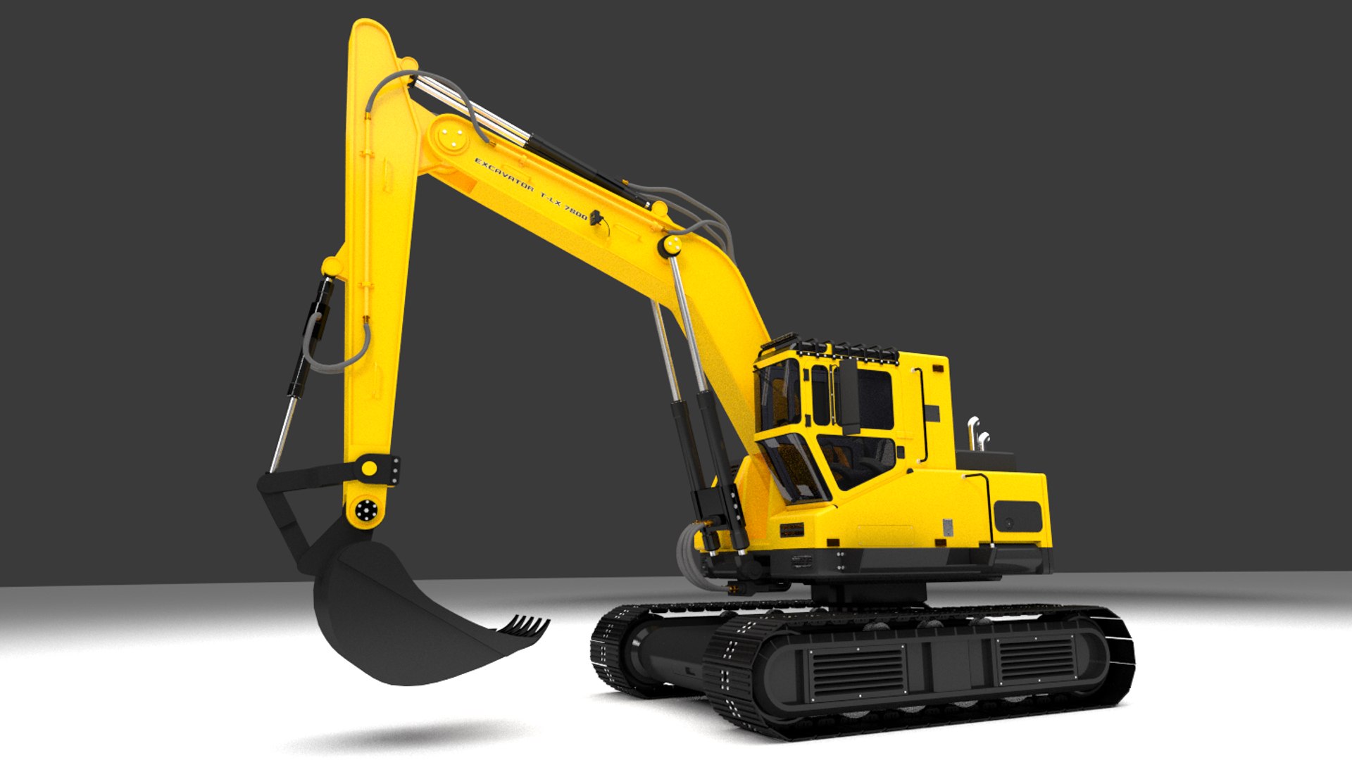 Excavator Construction Obj
