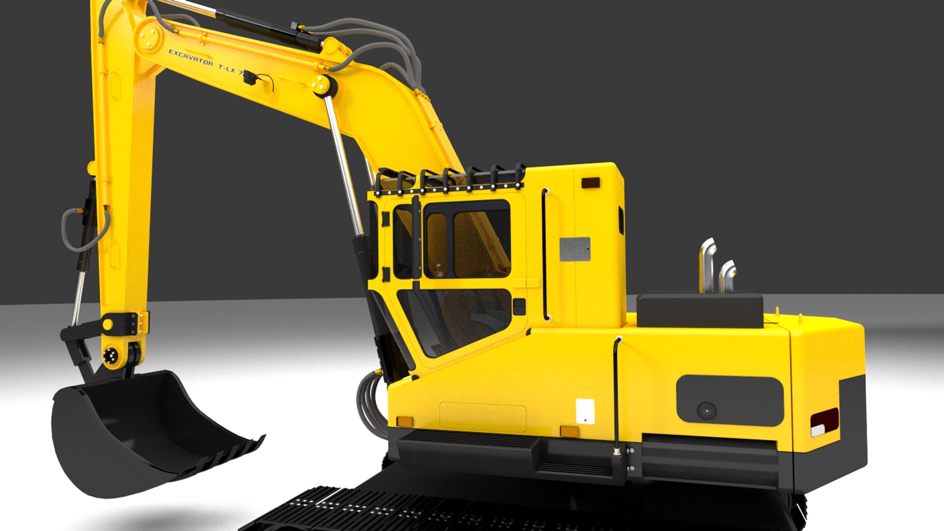 Excavator Construction Obj