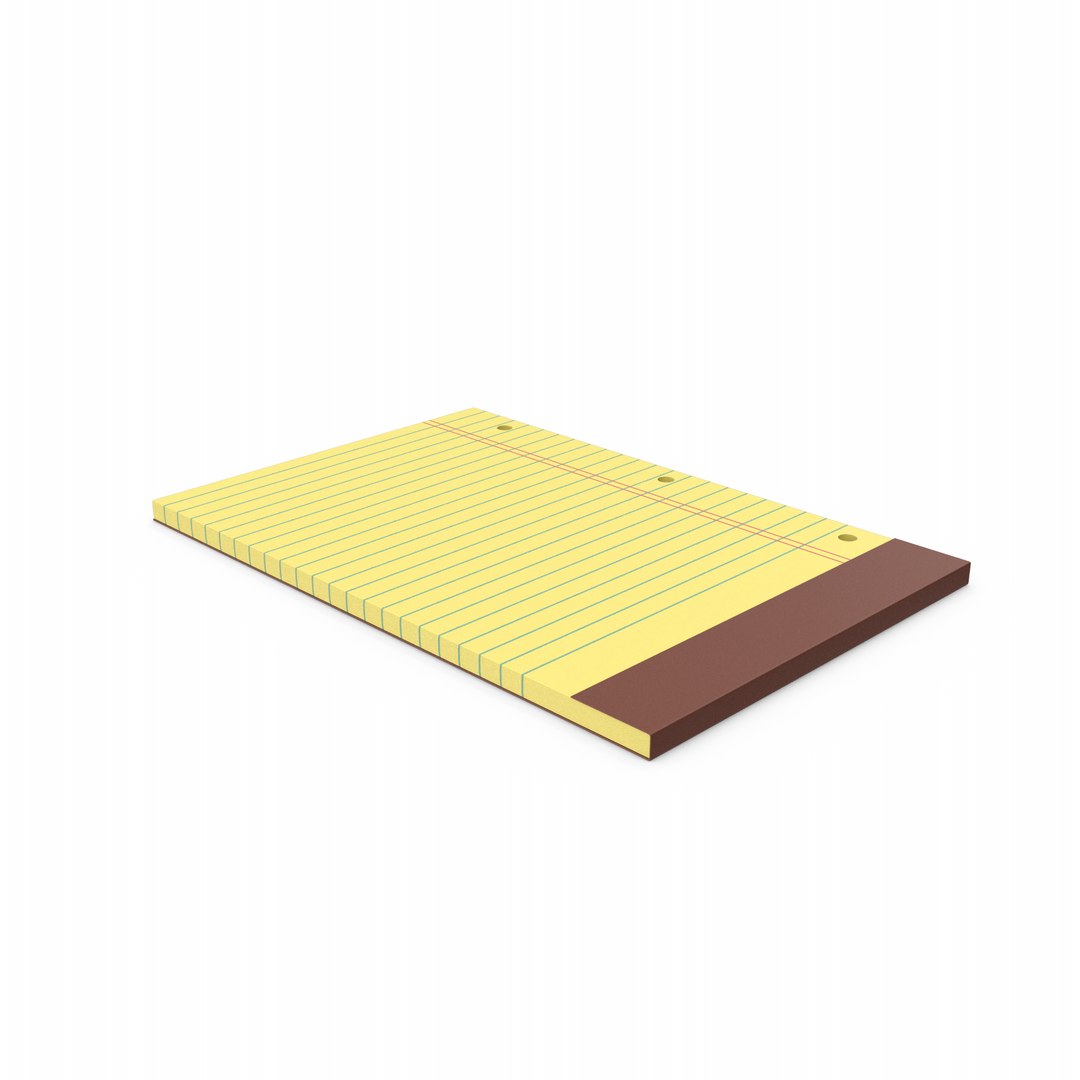 3D Legal Pad With Holes - TurboSquid 1848316