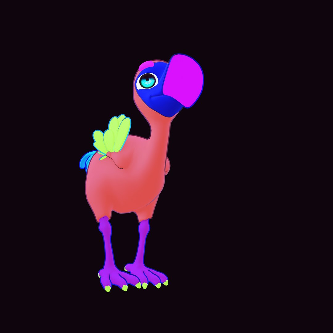 OSTRICH 3D KIDS 2D ASPECT 3D model - TurboSquid 2094729