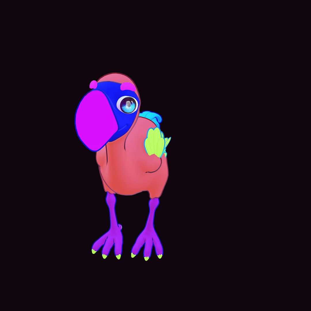 OSTRICH 3D KIDS 2D ASPECT 3D model - TurboSquid 2094729