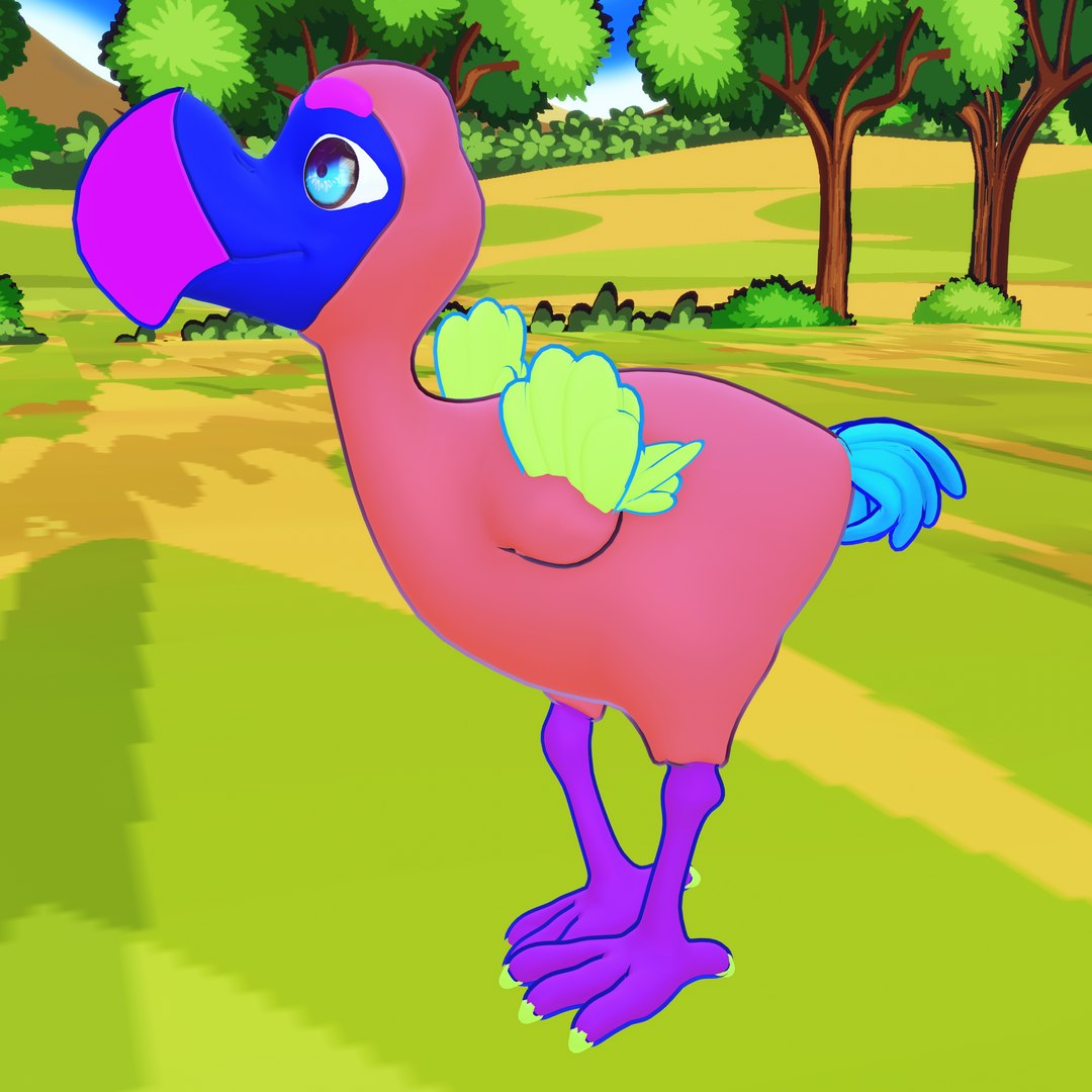 OSTRICH 3D KIDS 2D ASPECT 3D model - TurboSquid 2094729