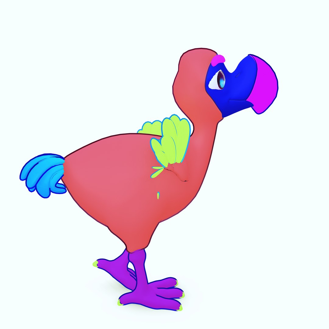 OSTRICH 3D KIDS 2D ASPECT 3D model - TurboSquid 2094729