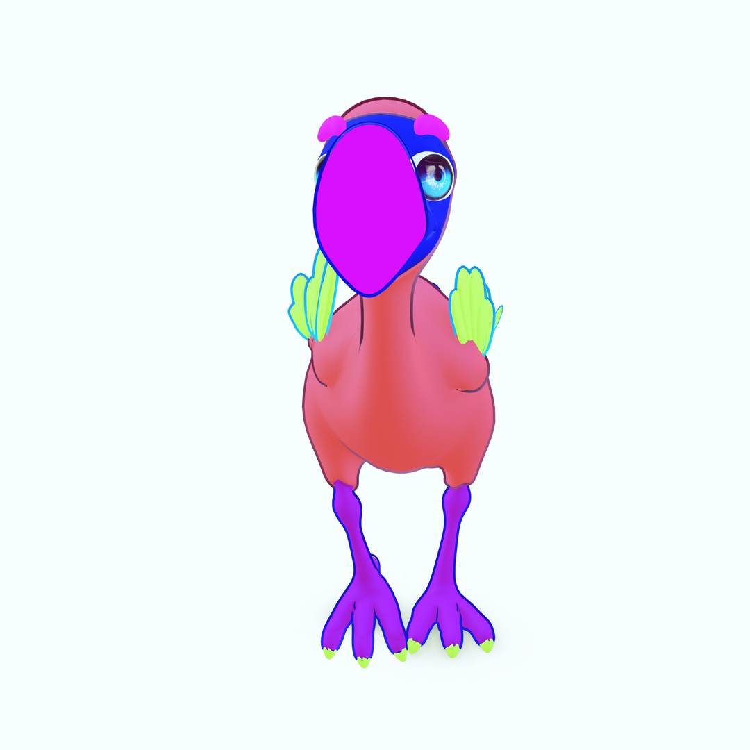 OSTRICH 3D KIDS 2D ASPECT 3D model - TurboSquid 2094729
