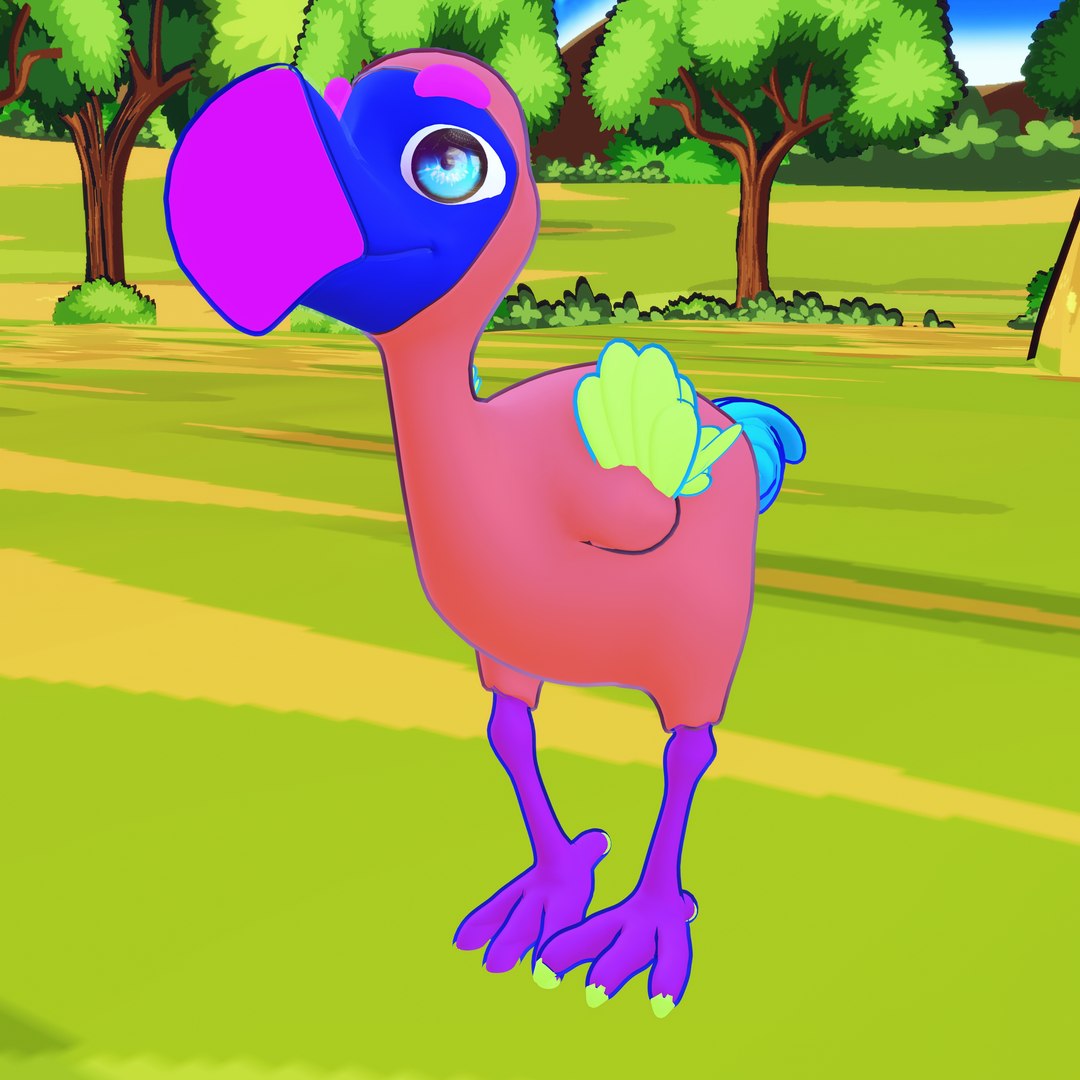 OSTRICH 3D KIDS 2D ASPECT 3D model - TurboSquid 2094729