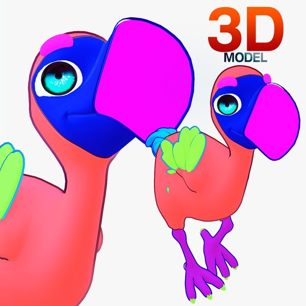 OSTRICH 3D KIDS 2D ASPECT3D模型 - TurboSquid 2094729