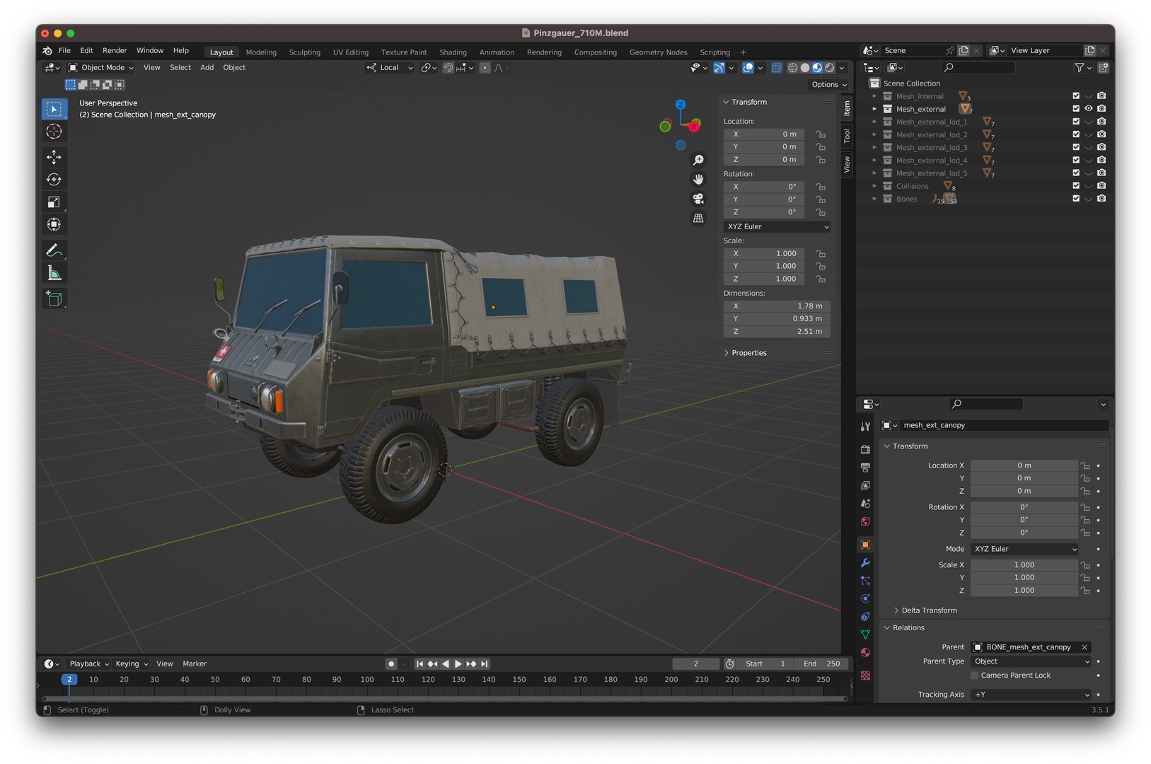 Pinzgauer 4x4 3D Model - TurboSquid 2088243