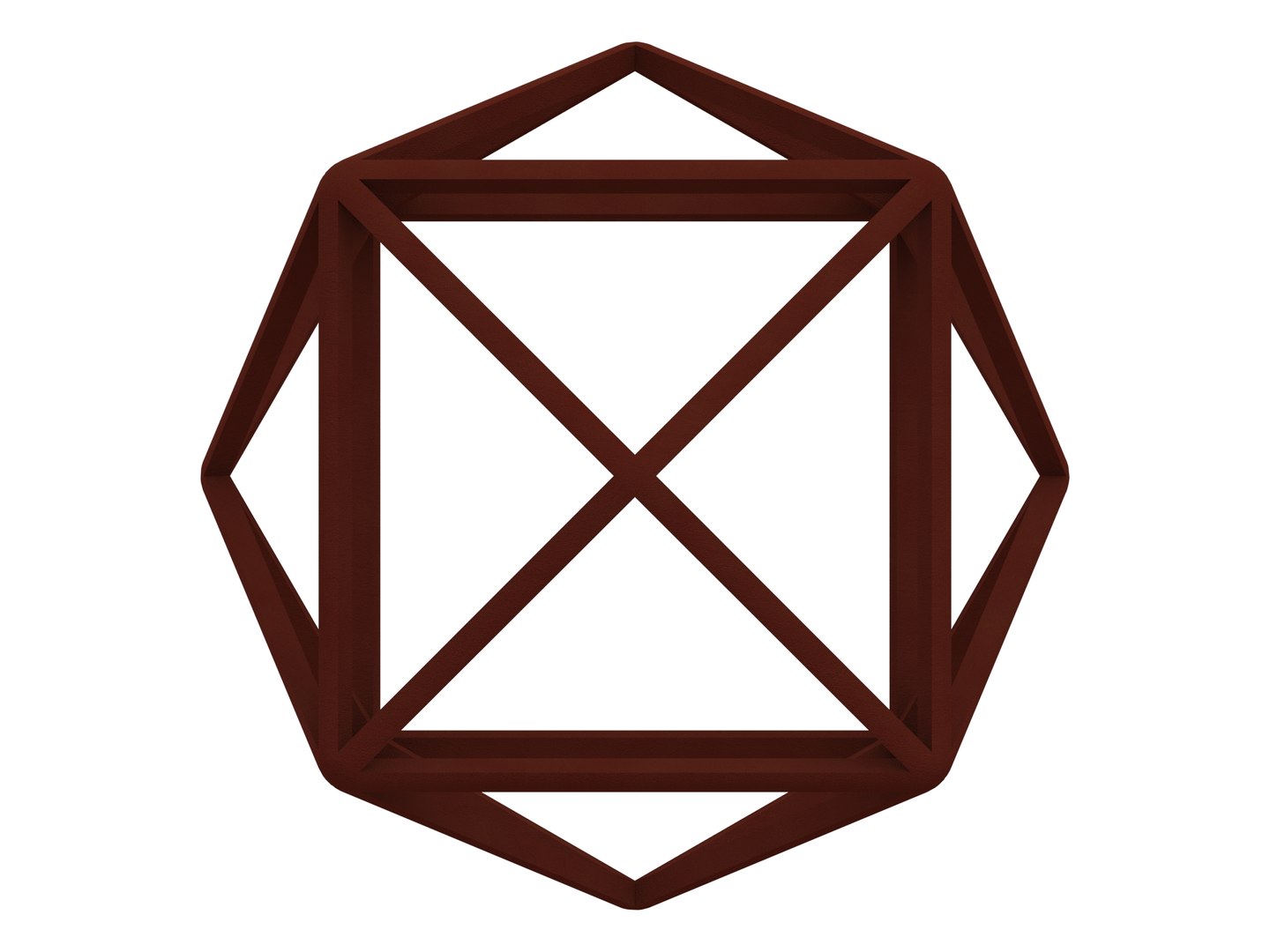 3D Wireframe Shape Tetrakis Hexahedron Model - TurboSquid 2169730