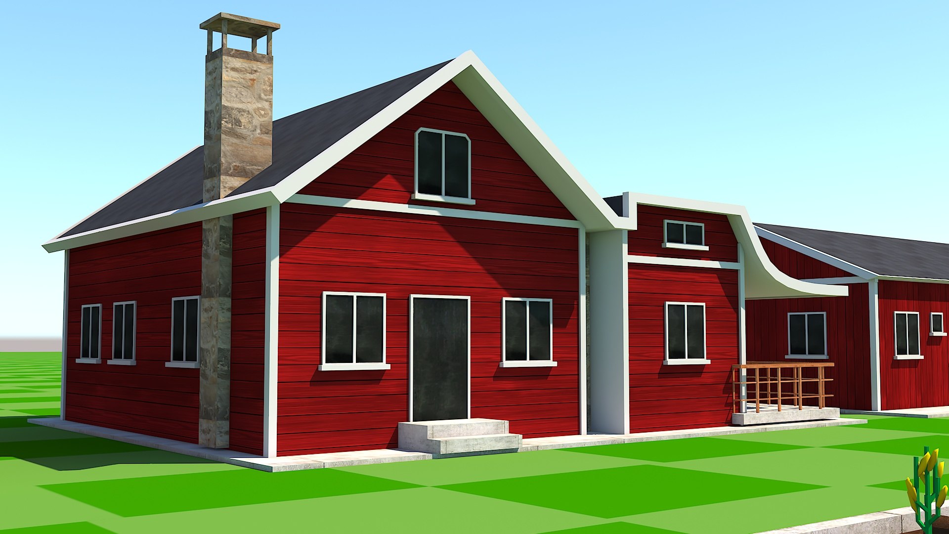 Farm House Model - TurboSquid 1614278