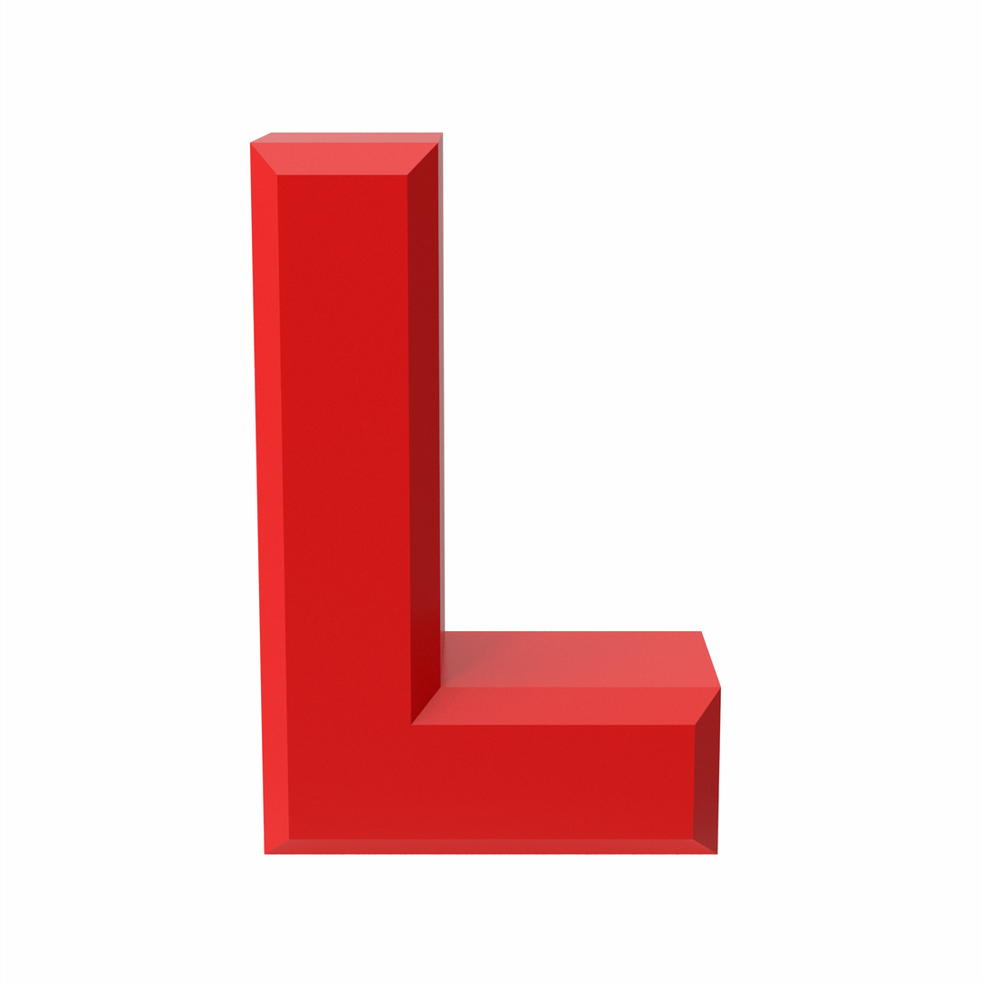 Letter L 3D Model - TurboSquid 2272751