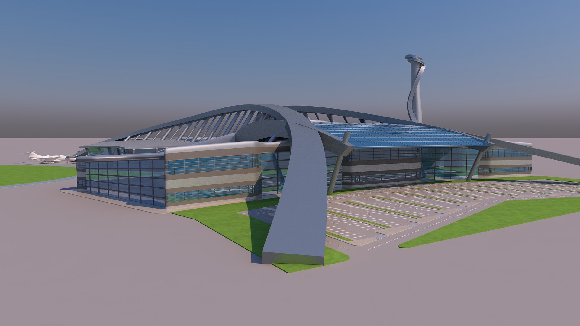 0194 - Airport Building 3D Model - TurboSquid 2241112