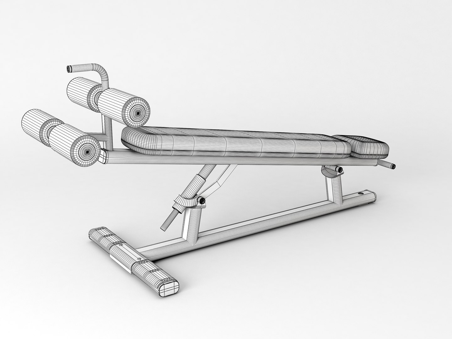 3d Decline Bench Model