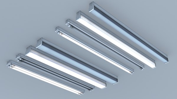 3D model fluorescent ceiling lights - TurboSquid 1495747