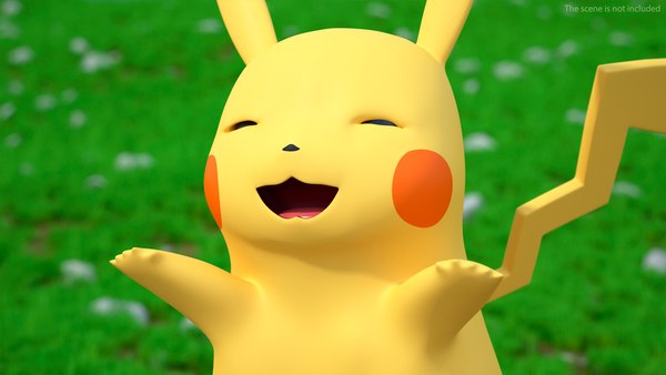 modelo 3d Pose feliz de Pikachu - TurboSquid 2077025