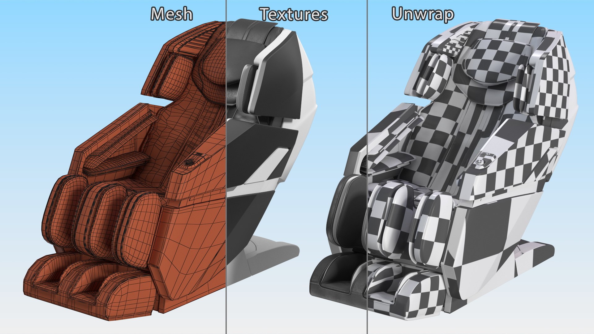 3D Black Massager Chair model - TurboSquid 2089644
