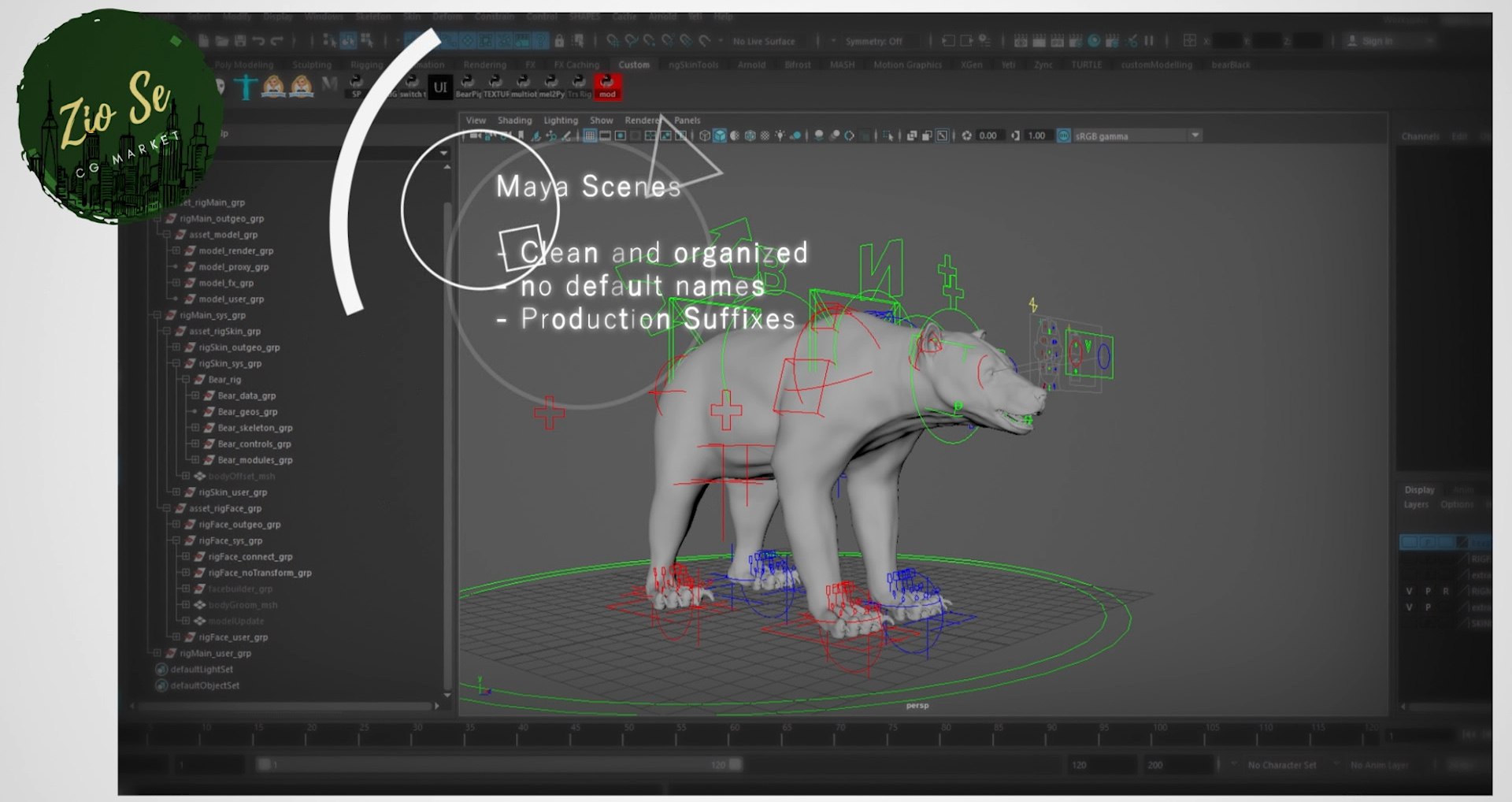 3D Grizzly Bear Animated Houdini - TurboSquid 2143792