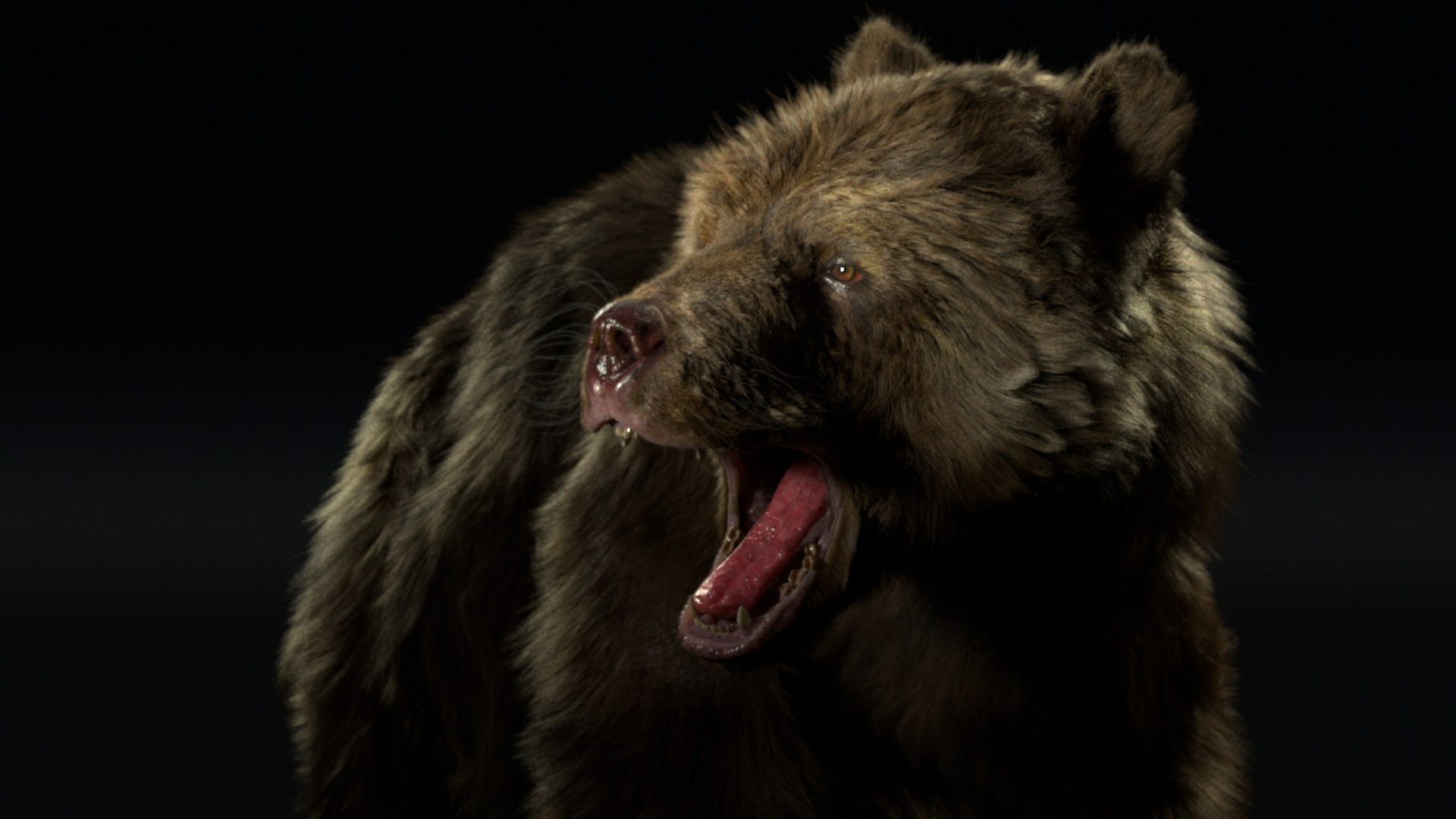 3D Grizzly Bear Animated Houdini - TurboSquid 2143792