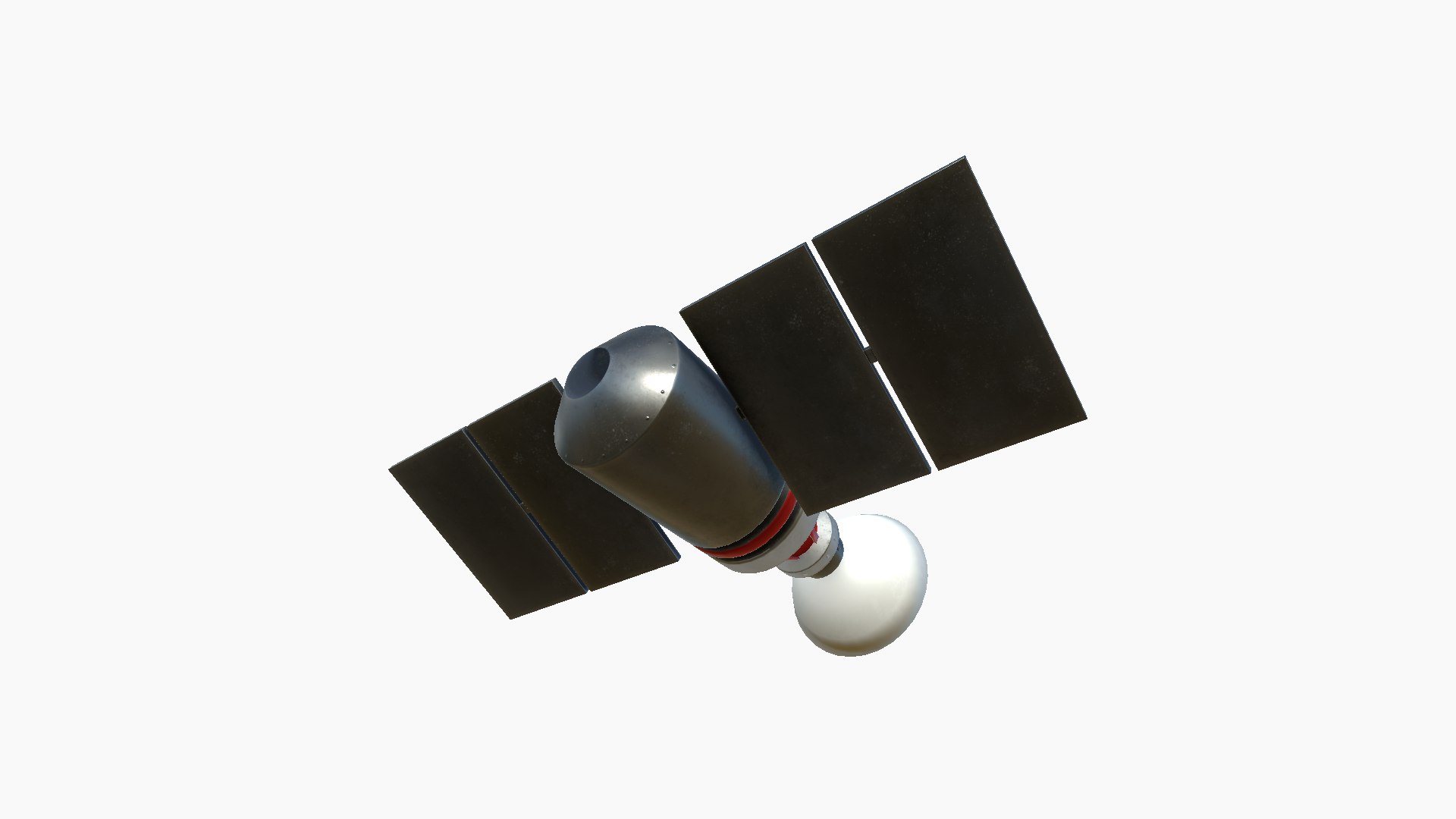 Satellite D04 Steel Red - SciFi Space Design Model - TurboSquid 1946021