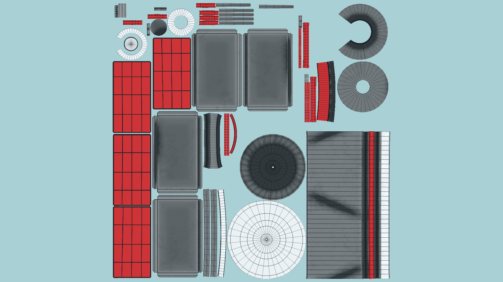 Satellite D04 Steel Red - SciFi Space Design Model - TurboSquid 1946021