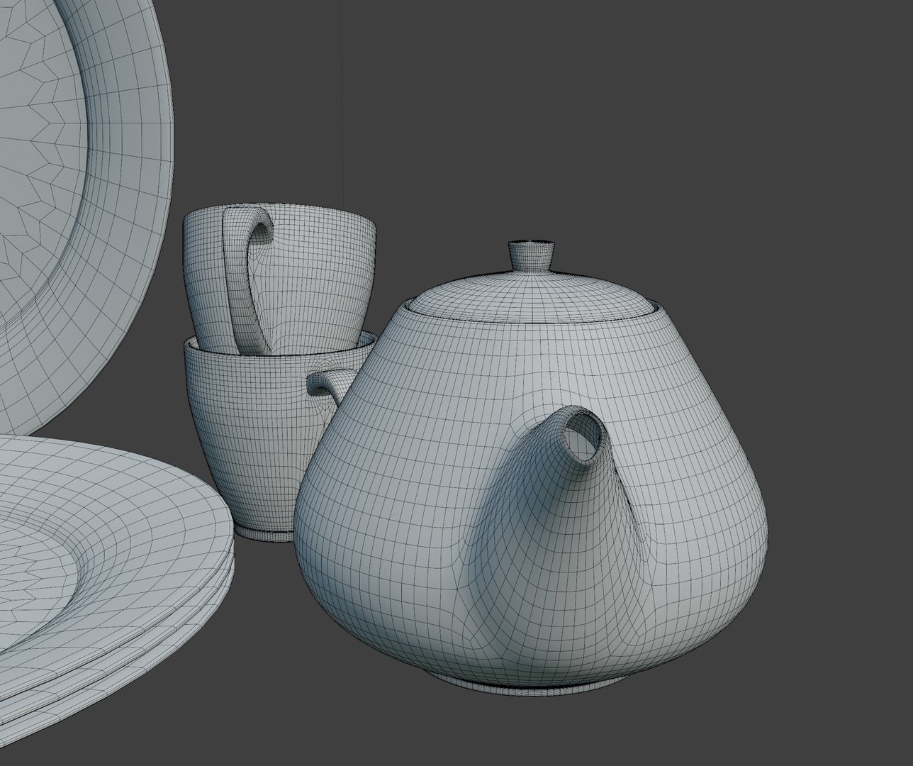 3D Set of ceramic dishes High poly UV map - TurboSquid 1772322