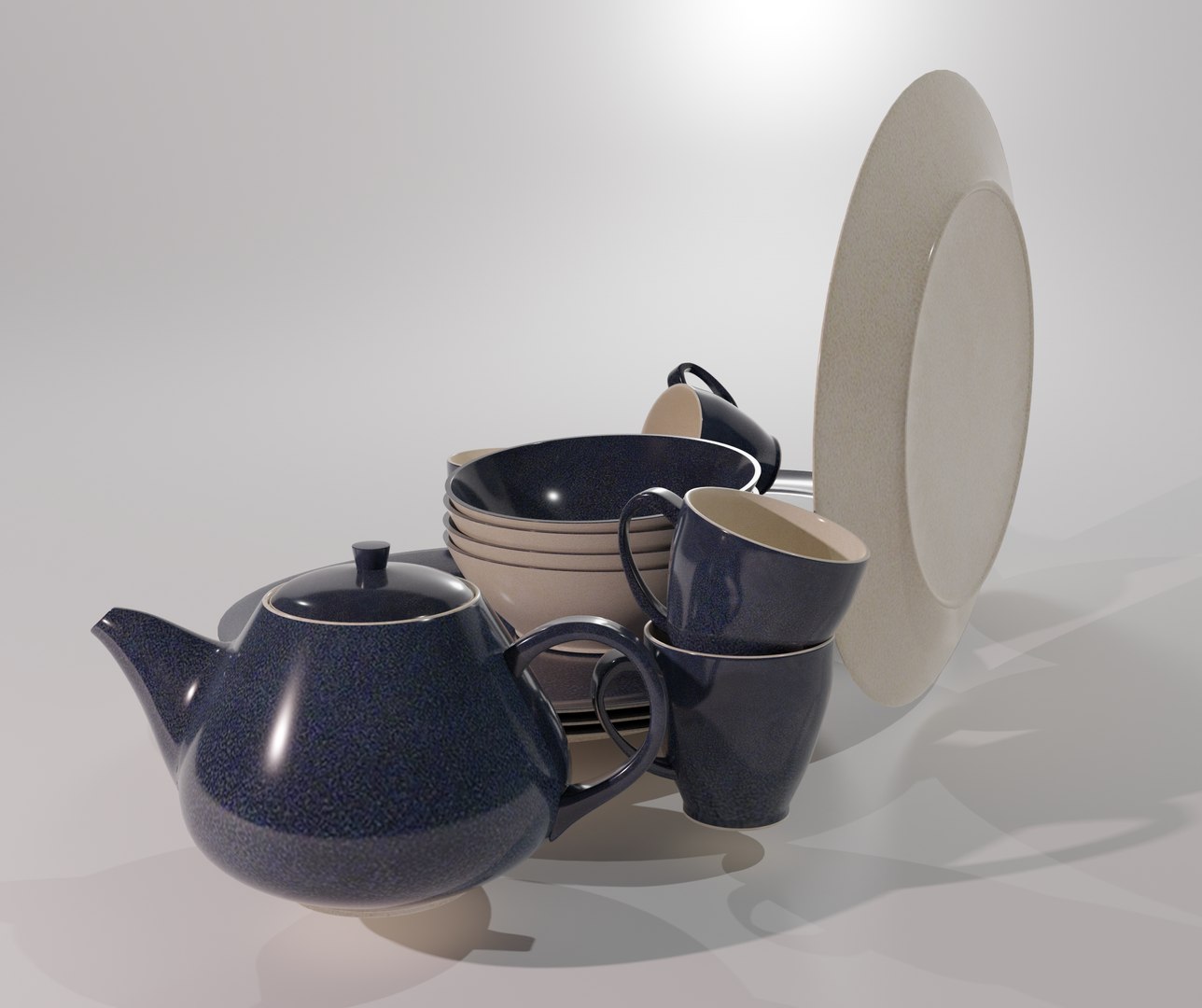 3D Set of ceramic dishes High poly UV map - TurboSquid 1772322