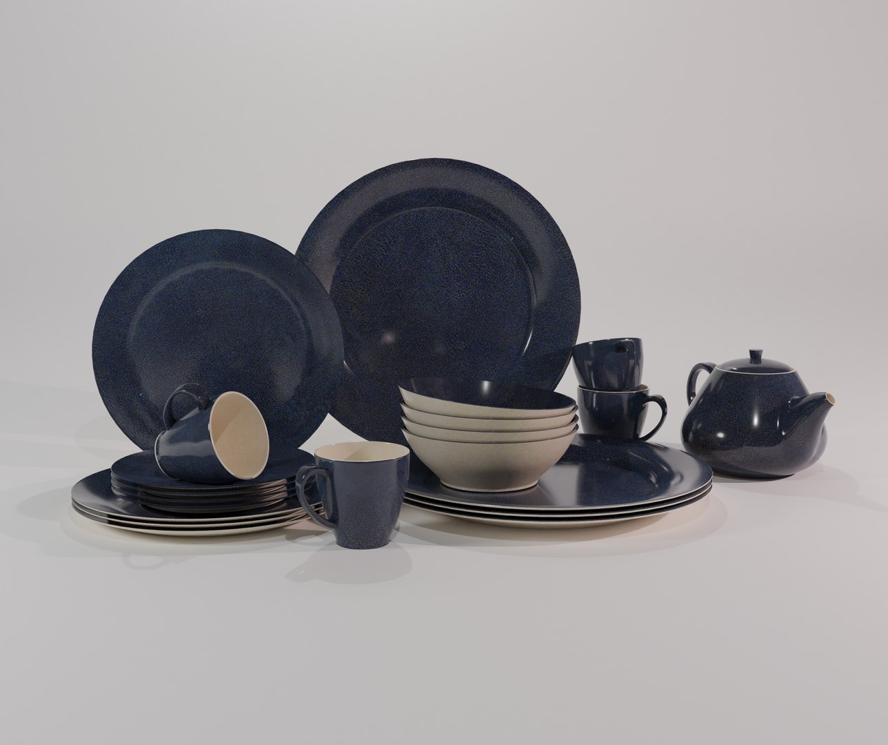 3D Set of ceramic dishes High poly UV map - TurboSquid 1772322