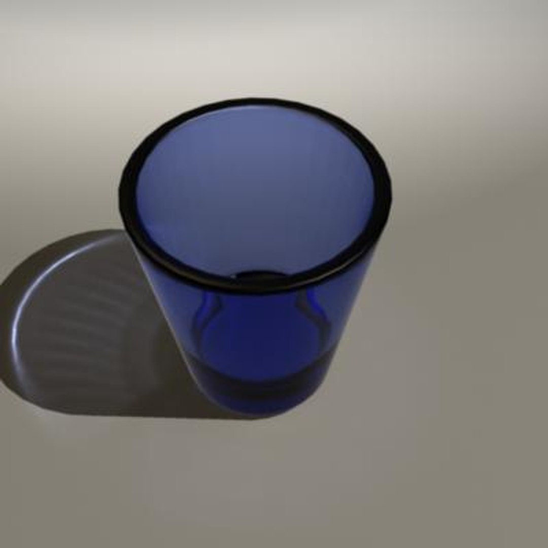 3d Model Cobalt Blue Shotglass