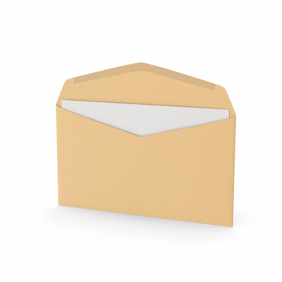Envelope 3D Model - TurboSquid 1902158