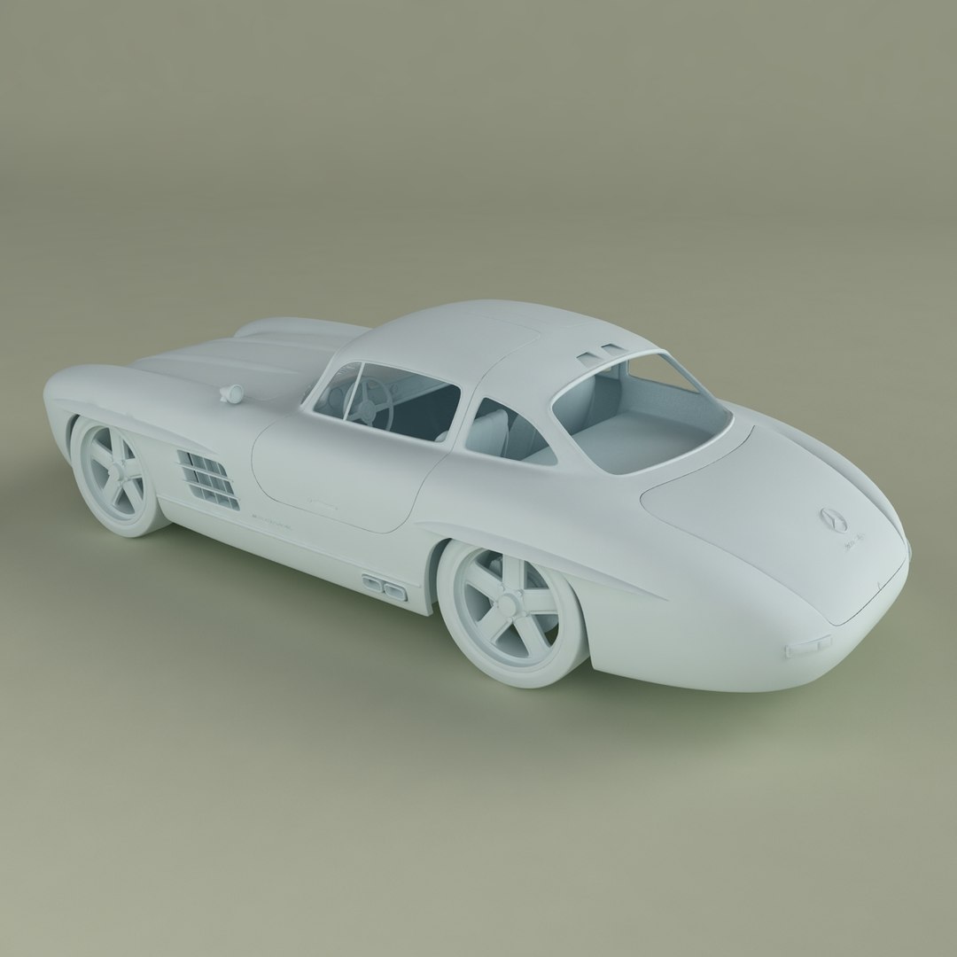 gullwing-america 300sl 3d model