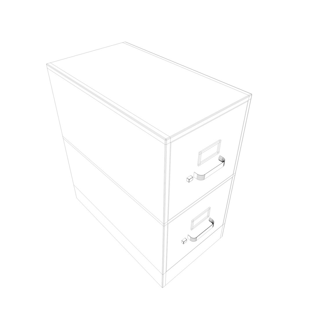 File Cabinet 3D Model - TurboSquid 1265398