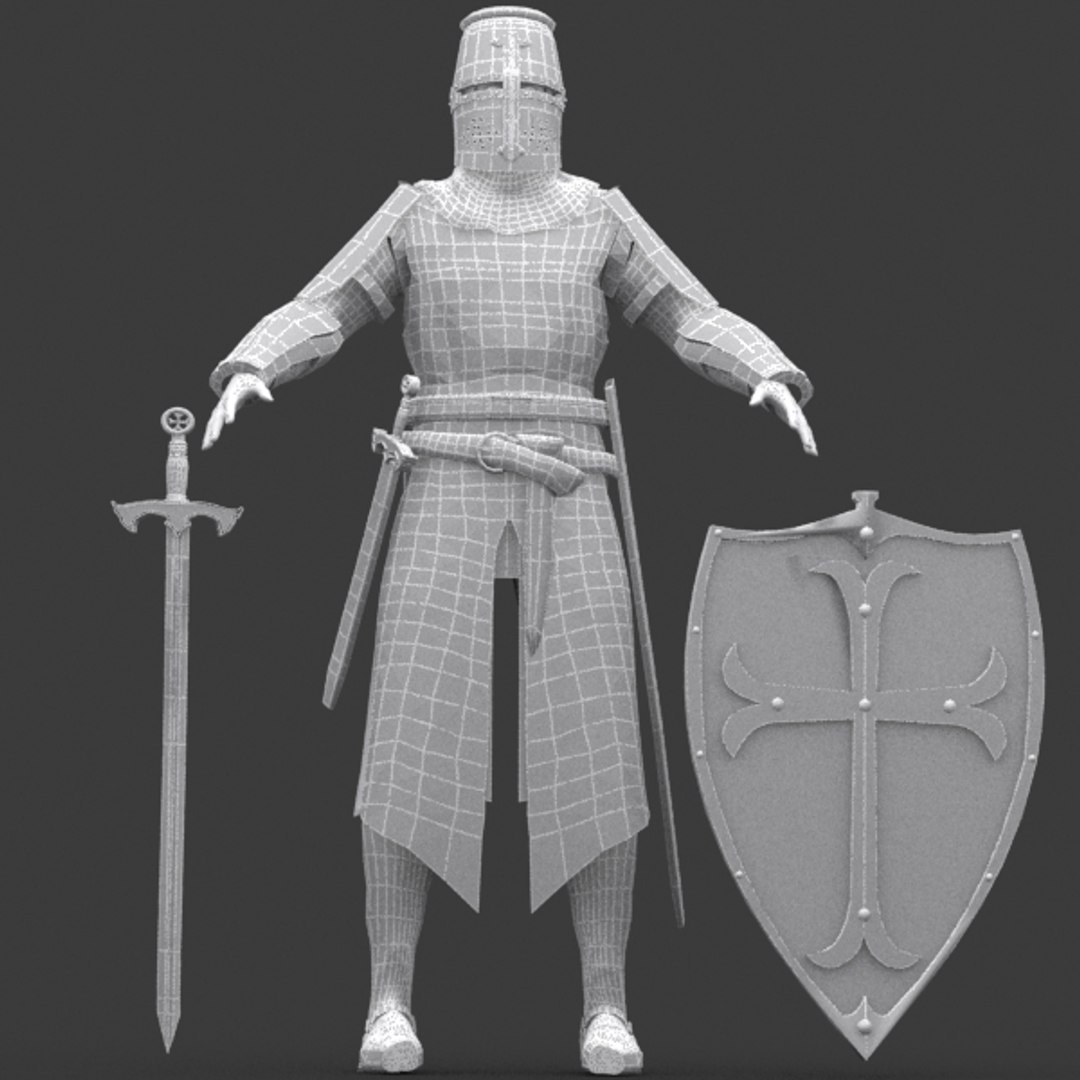 Templar Knight Helmet 3d Max