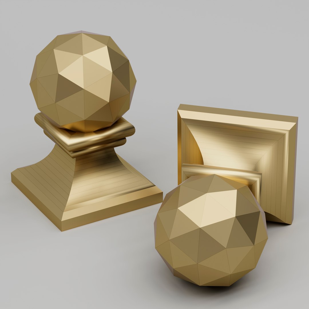 Geometric Brass Finial 3D Model 3D Model - TurboSquid 2294467
