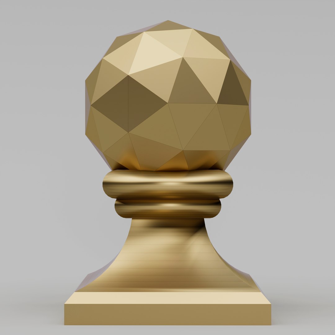 Geometric Brass Finial 3D Model 3D Model - TurboSquid 2294467