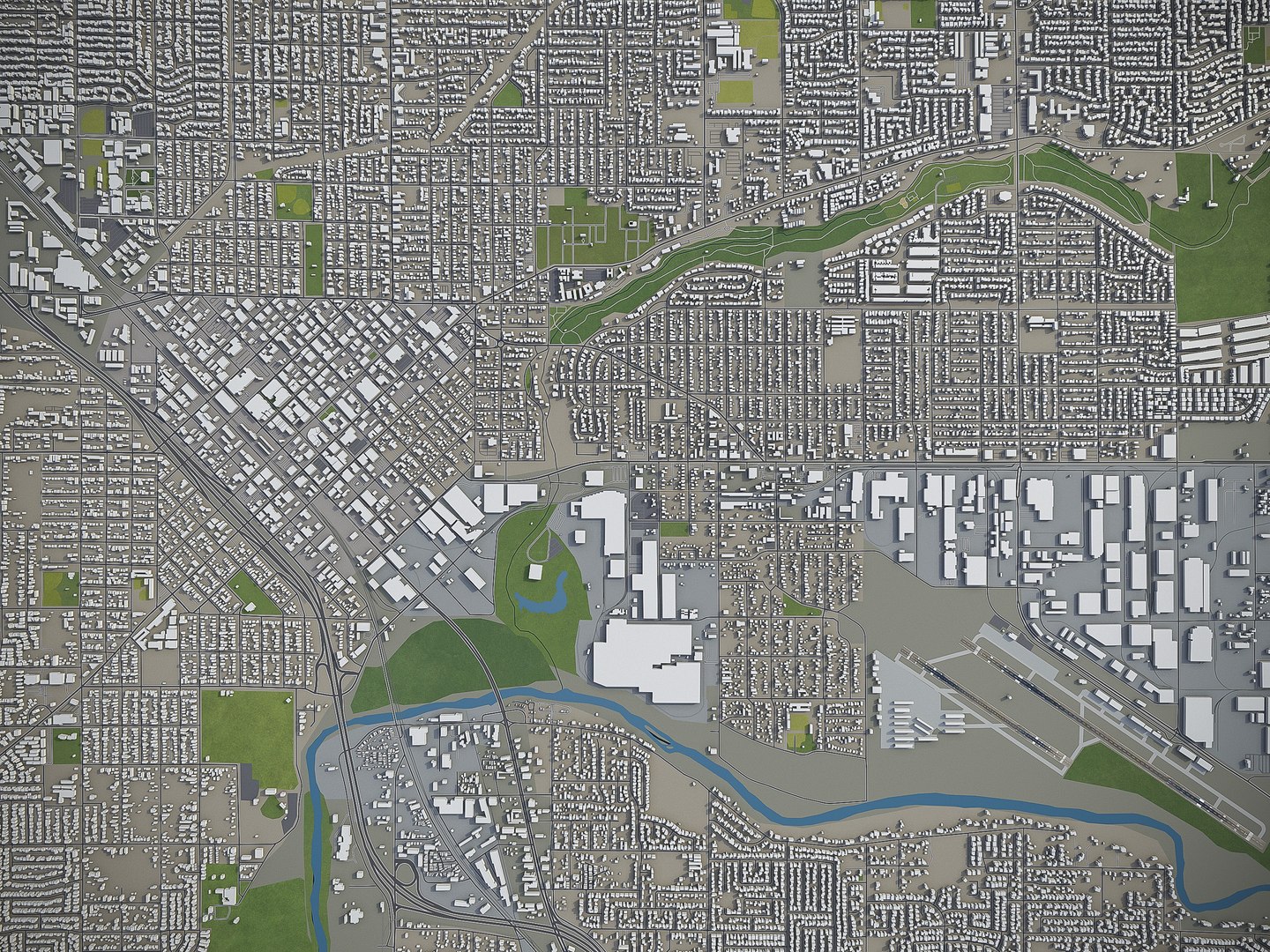 3D City Aurora Modesto Surrounding Model - TurboSquid 1440417