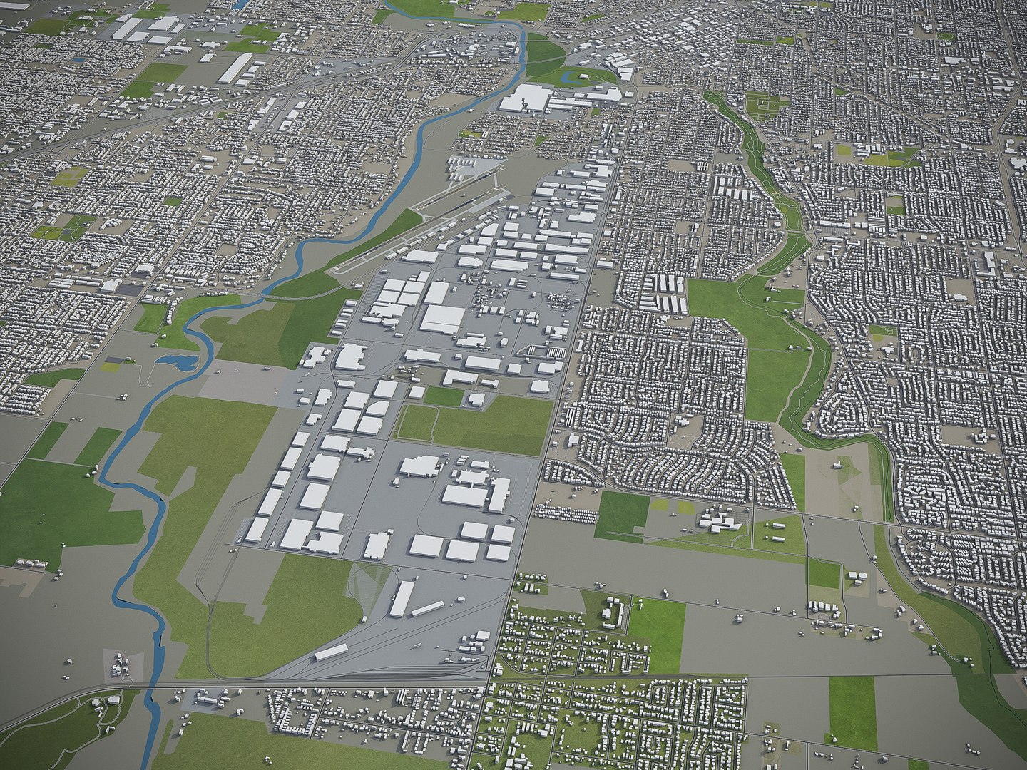 3D City Aurora Modesto Surrounding Model - TurboSquid 1440417