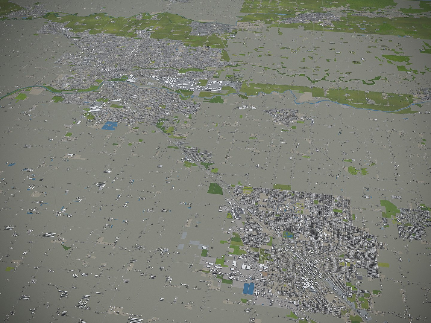 3D City Aurora Modesto Surrounding Model - TurboSquid 1440417