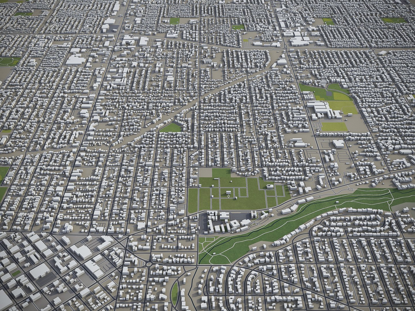 3D City Aurora Modesto Surrounding Model - TurboSquid 1440417