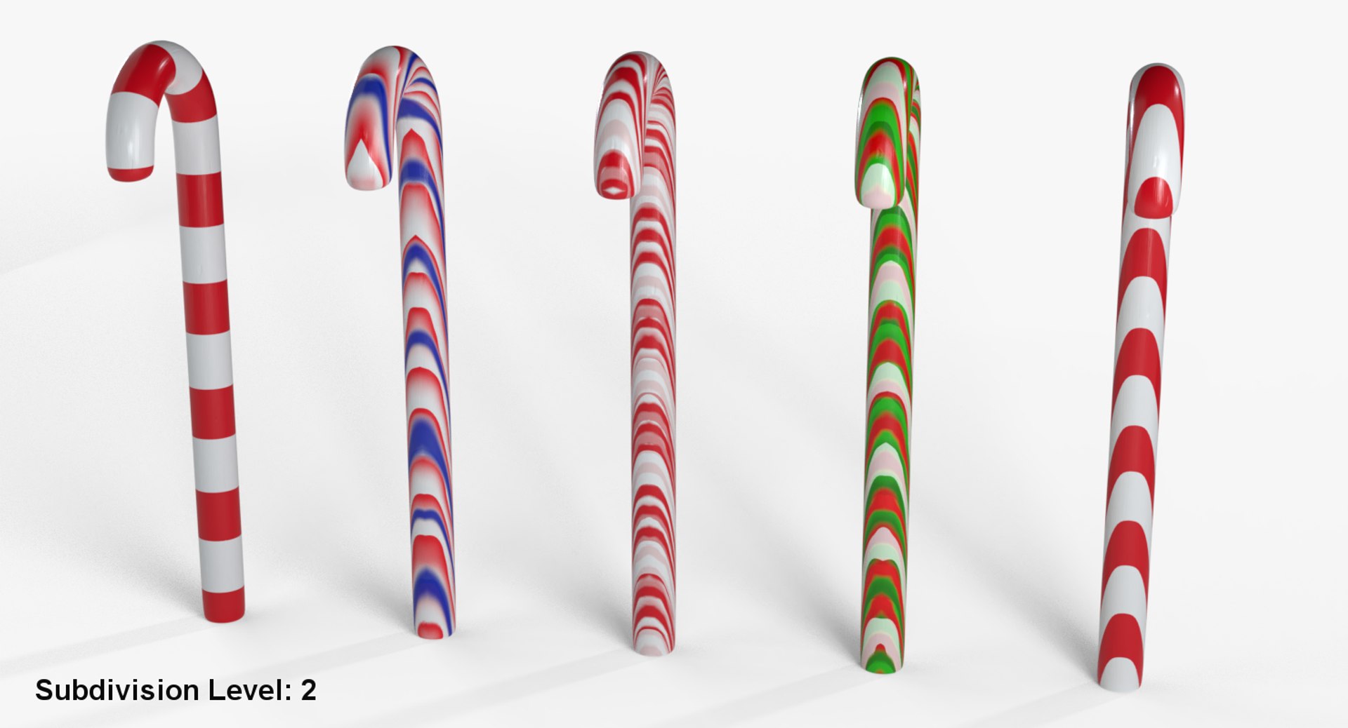 Candy cane 3D model - TurboSquid 1343285