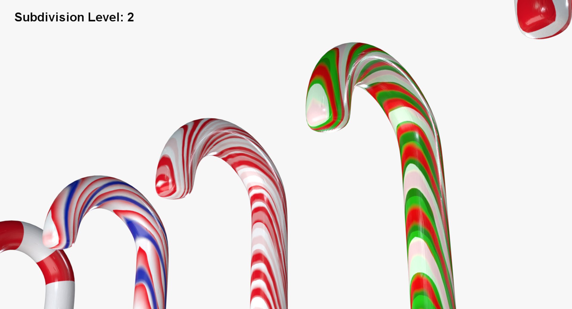 Candy cane 3D model - TurboSquid 1343285